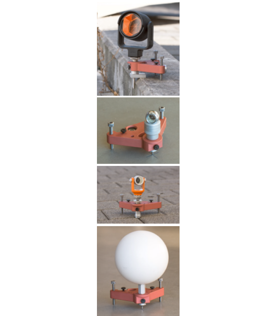 Triangle adaptable pour prismes, cibles & sphères